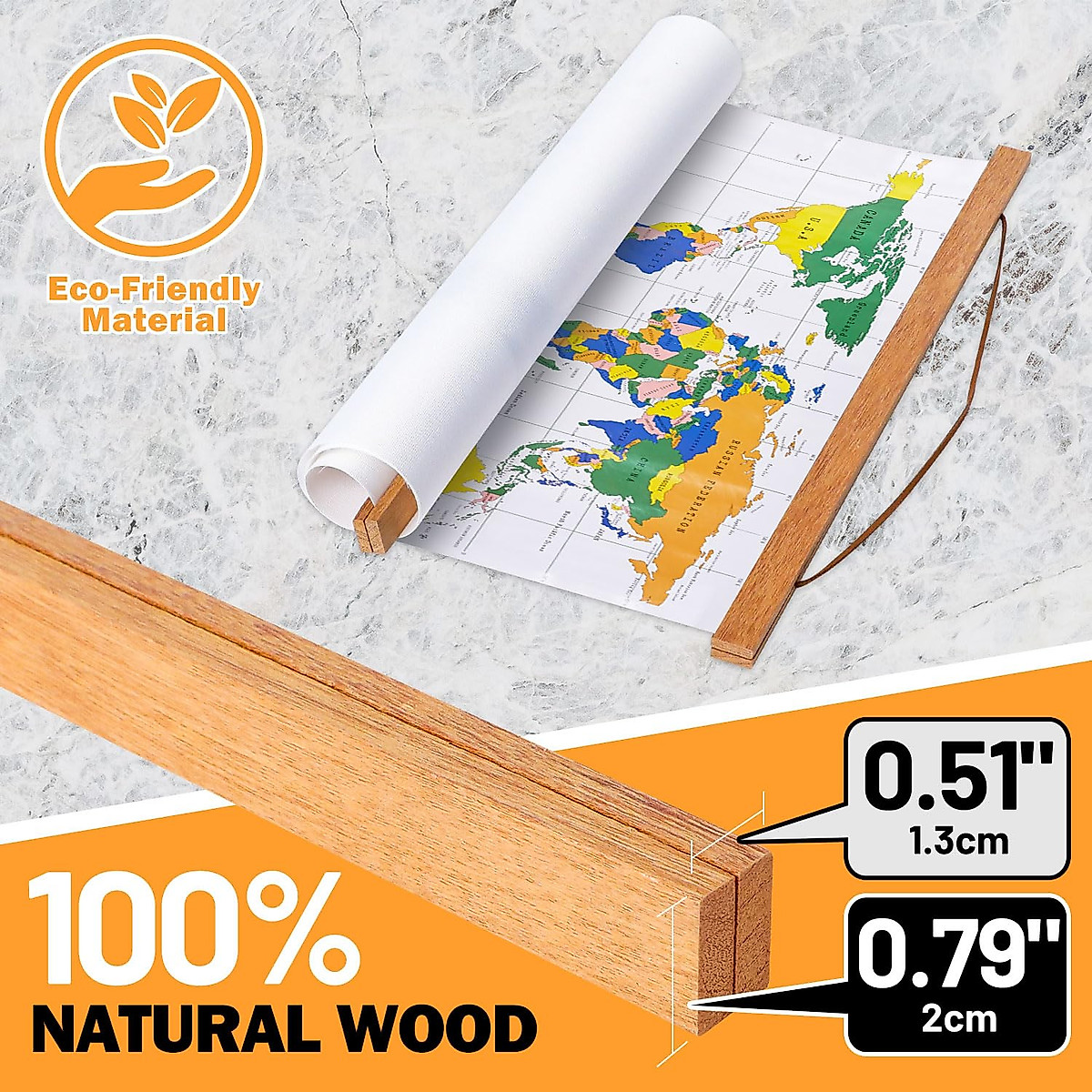 Benjia 16x20 16x24 Poster Frame, Magnetic Light Wood Wooden Frames Hanger Hanging Kit for Photo Picutre Canvas Artwork Art Print Wall Hanging (1 Pack, 16")