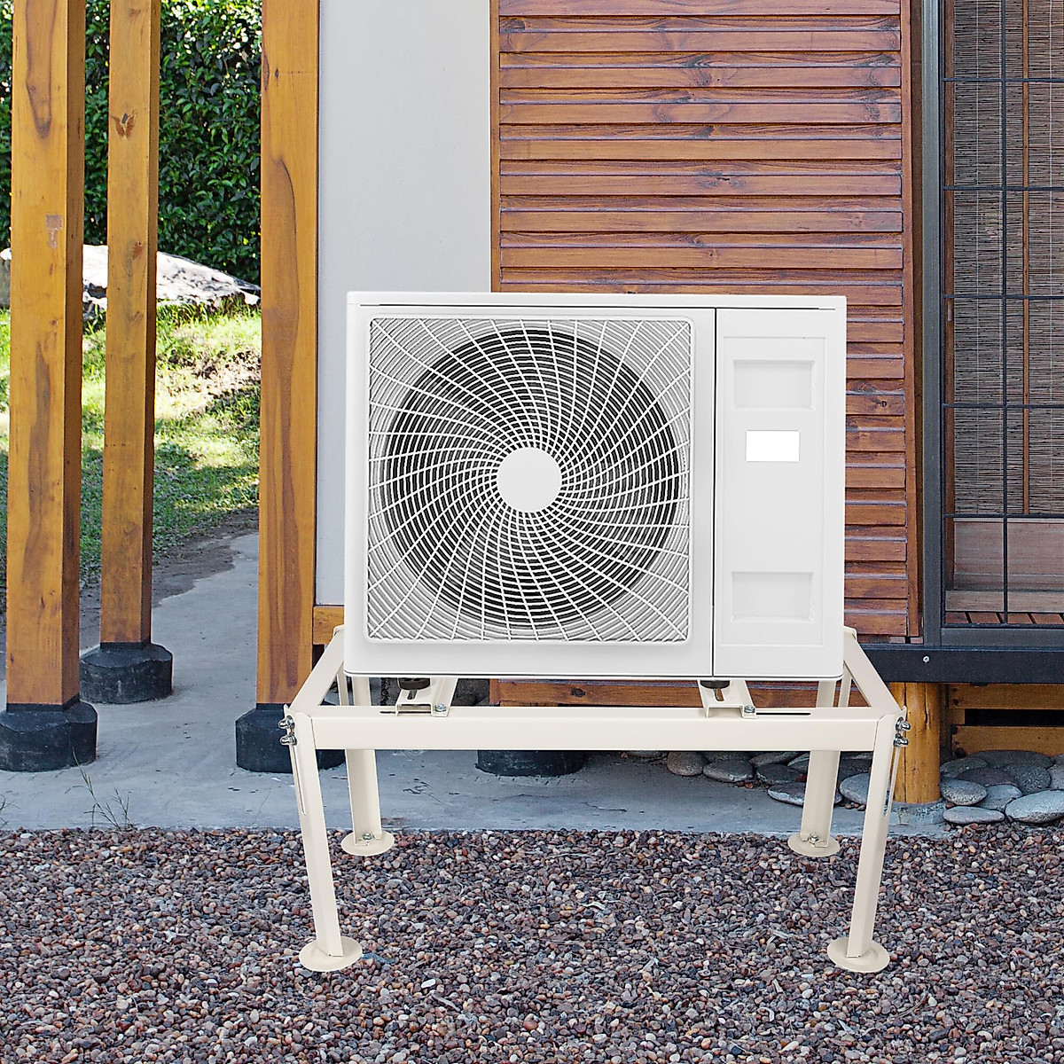 WeCooper Mini Split Ground Stand,Heavy-Duty Condenser Stand for9000-36000BTU,Mini Split AC Bracket for Ductless Air Conditioners Heat Pump System