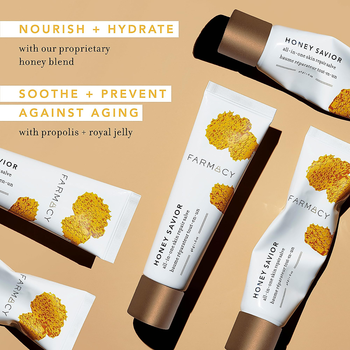 Farmacy Healing Salve - Honey Savior Healing Balm, Burn Ointment, Hand Salve + Dry Skin Treatment - Multipurpose Honey Salve Enriched with Royal Jelly, Amino Acids + Antioxidants (46g)