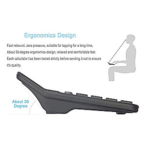 Calculator, BESTWYA Dual Power Handheld Desk Calculator with 12 Digit Large LCD Display Big Sensitive Button (1 Black & 1 Silver)