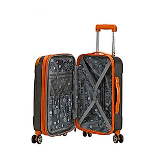 Rockland London Hardside Spinner Wheel Luggage, Charcoal, 3-Piece Set (20/24/28)