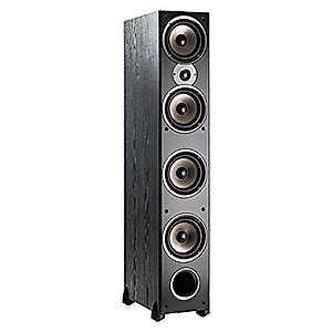 Polk Audio Monitor 70 Series II Floorstanding Speaker (Black, Single) for Multichannel Home Theater | Hi-Res Audio with Deep Bass Response | 1" Tweeter, (4) 6.5" Woofers | Bi-Wire & Bi-Amp