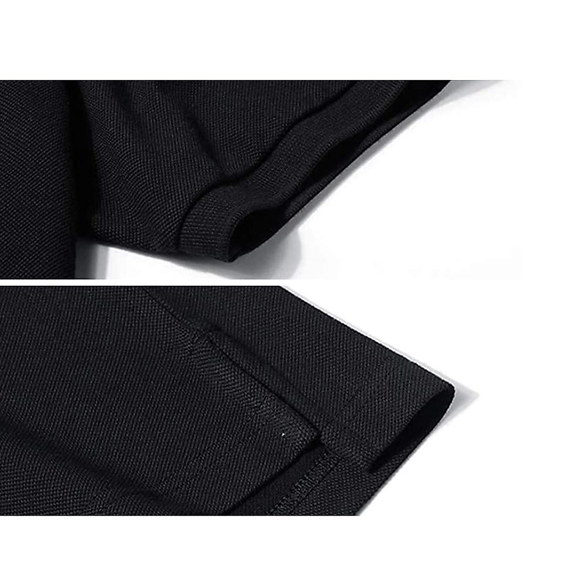 WOAIXIA US Army Retired Embroidered Short Sleeve Polo Shirts Classic Embroidery Men's Polo Shirt (Black,XL,X-Large)