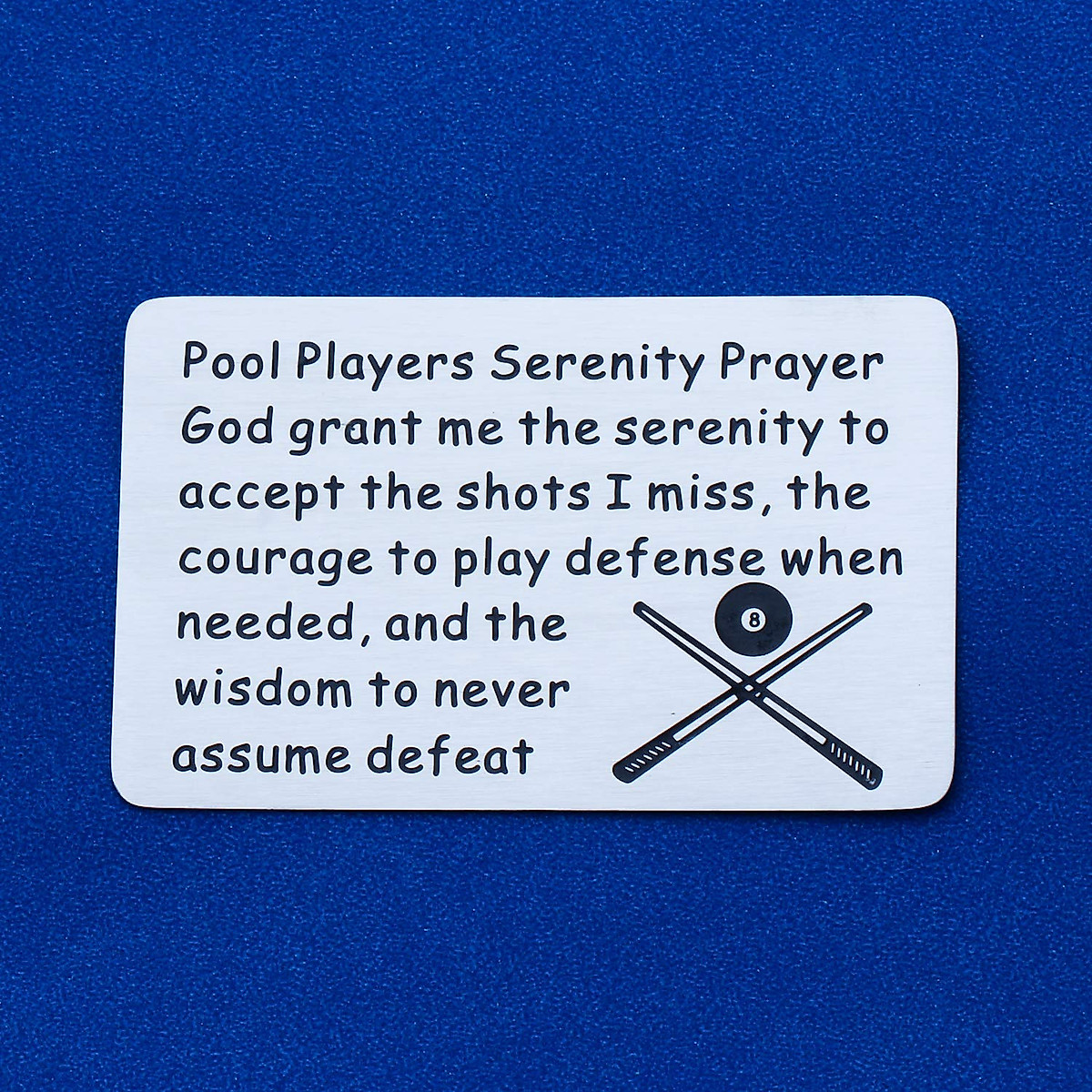 LQRI Billiards Gift Pool Player Gift Pool Players Serenity Prayer Wallet Card Pool Table Billard 8-Ball Wallet Card Insert Gift for Billiards Player Billiard Coach (w-Pool players)