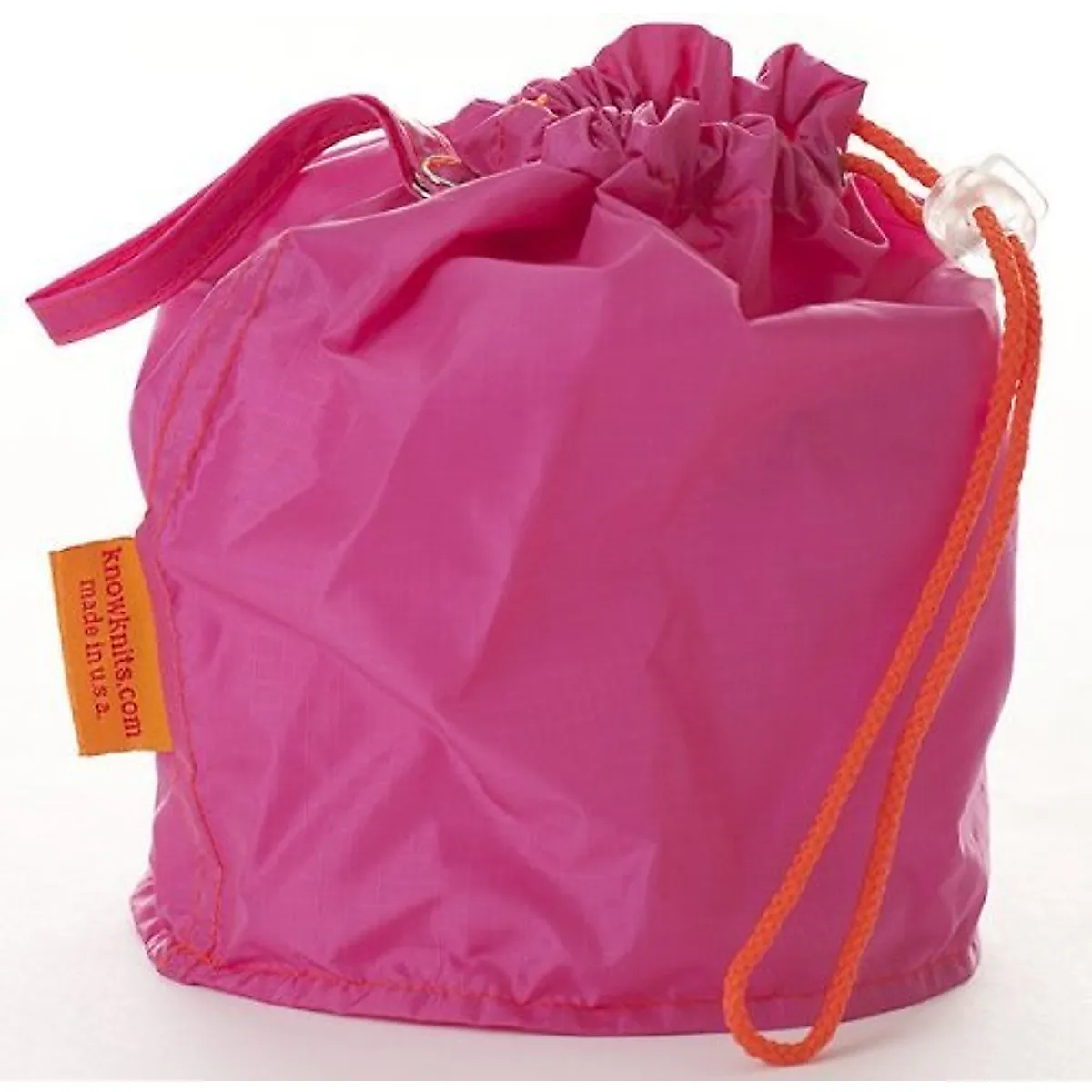 Pink Large GoKnit Pouch Project Bag w/ Loop & Drawstrings