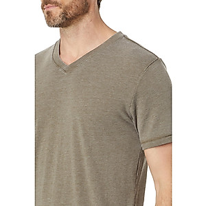 Lucky Brand mens Venice Burnout V-neck Tee T Shirt, Dark Olive, X-Large US