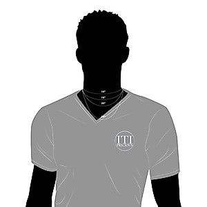 ITI Precious NYC Solid 925 Sterling Silver Russian Orthodox Cross with Blue Enamel (40 x 21 mm) with Sterling Silver Chain (24 in)