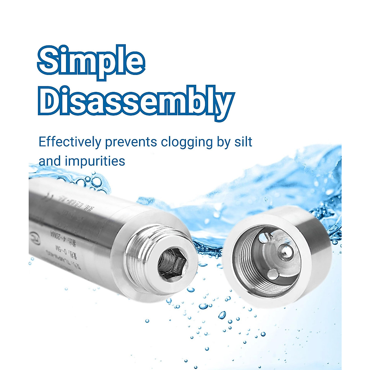 Submersible Level Sensor 4-20mA, Throw-In Type Liquid Level Sensor,24V DC Input Liquid Level Transmitter,0-5M Measuring Range