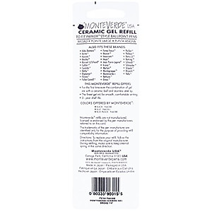 Monteverde Capless Ceramic Gel Refill To Fit Parker Ballpoint Pens, Broad Blue 6 Pack (P443BU)
