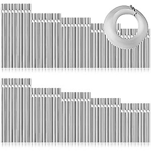 sansheng 90pcs (5 Different Length) Wind Chime Tubes for Home Garden Outdoor Hanging Decorations, Tone Empty Tubes with Wind Chime line 150 Yards(Silver)