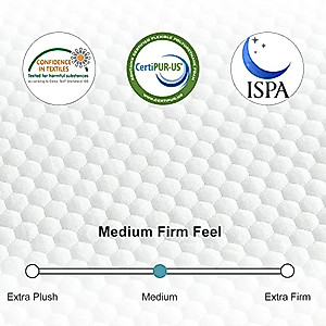 IYEE NATURE Short Queen Size Mattress, 10 Inch Cooling-Gel Memory Foam Mattress Bed in a Box, Supportive & Pressure Relief with Breathable Soft Fabric Cover, Medium Firm Feel,Black