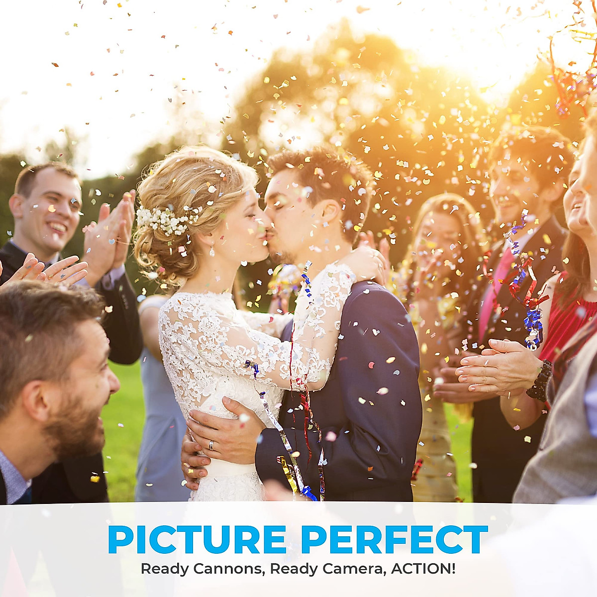 16" STREAMERS Confetti Cannons - 6Pack Biodegradable Colorful Streamers Confetti Party Poppers, Streamer Poppers No Mess, Loud POP|Up to 40ft, Wedding, Birthday Red/Blue/Purple/Yellow/Green/Rainbow