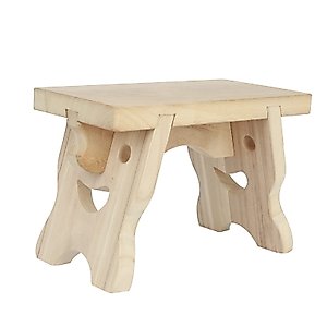 famobay Inovative Hand Crafted Hardwood Kid's Step Stool,Unfinished, No Glue, Screws, Staples or Nails, Lightweight and Sturdy, Plant Stand,Toddler Stool Chair, Unfinished Natural