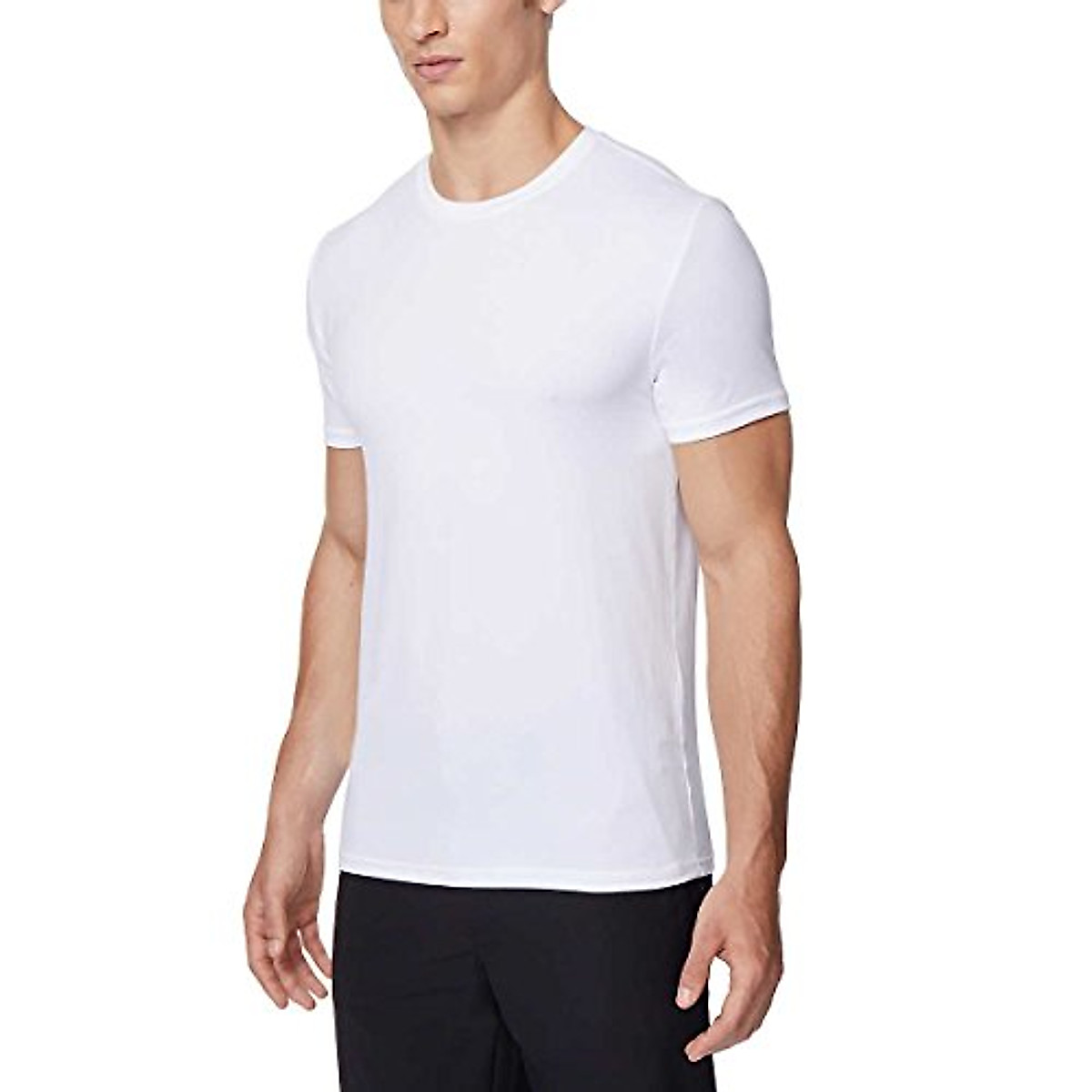 32 DEGREES,Mens 2pack Short Sleeve Crew Neck Wicking Tee,White/White,Medium