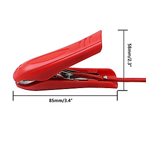 CERRXIAN 3.2FT 12V 14AWG Alligator Crocodile Clip to SAE Connector Quick Release Quick Disconnect Car Solar Power Charging Extension Cable,Black & Red C