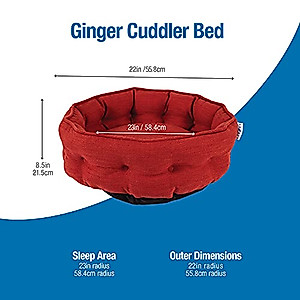 Petmate La-Z-Boy Ginger Cuddler Dog Bed, Paprika, 22" x 22"