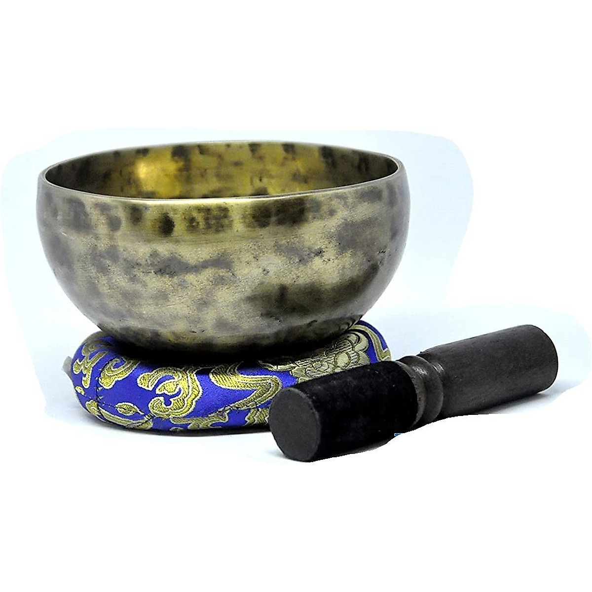 5-Inch Tibetan Handmade Singing Bowl Set ~ Palm Size, best beginner Sound Healer ~ Mallet and cushion included handmade Nepal