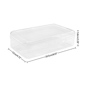 Large Capacity Clear Pencil Box, Pencil Case for Kids, Pencil Box for Kids, Plastic Pencil Boxes Stackable Design, Supply Boxes for Kids Boys School Classroom,1 Pack
