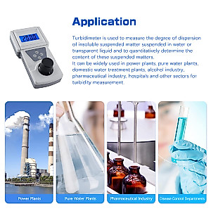 BriSunshine Lab Turbidity Meter, Handheld Portable Turbidimeter for Testing Turbidity of Liquids, Measuring Range 0-200 NTU, ISO 9001 Certification Compliant