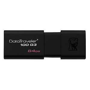 Kingston 64GB USB 3.0 Black DataTraveler 100 G3 3 Pack DT100G3/64GB-3P