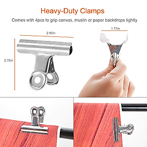 iMounTEK Backdrop Stand for Parties, Photographic Studio Photo Backgrounds 10ft Adjustable Photo Backdrop Stand Kits with a Carrying Bag Photo Backdrop Stand for Photography/Wedding