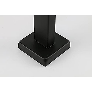 TocTen Bath Towel Rack - Square Base Thicken SUS304 Stainless Steel Towel Bar for Bathroom, Bathroom Accessories Towel Rod Heavy Duty Wall Mounted Towel Holder. (Black, 20)