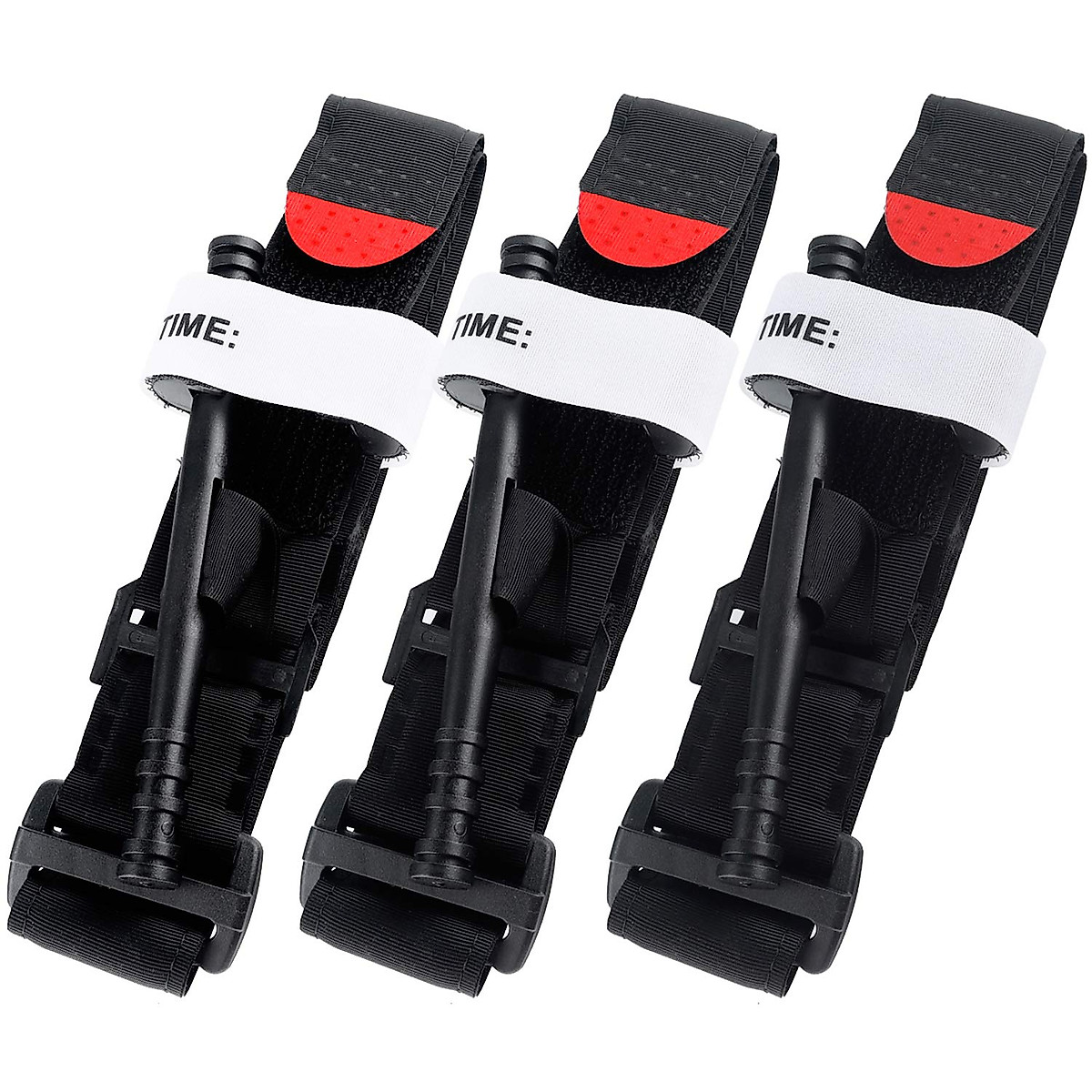 Tourniquet, 3 Pack - The Fastest, Safest, Most Effective Combat Hemostatic Control Single-Handed Application for Military Tactical First Aid Medical Battle Tourniquets