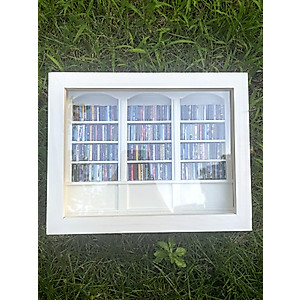 Generic Shake Away Anxiety Bookshelf,Stress Reliever,with 350Pcs Miniature Book Match Boxes Display Case Cabinet Decoration, for Book Lovers (white)