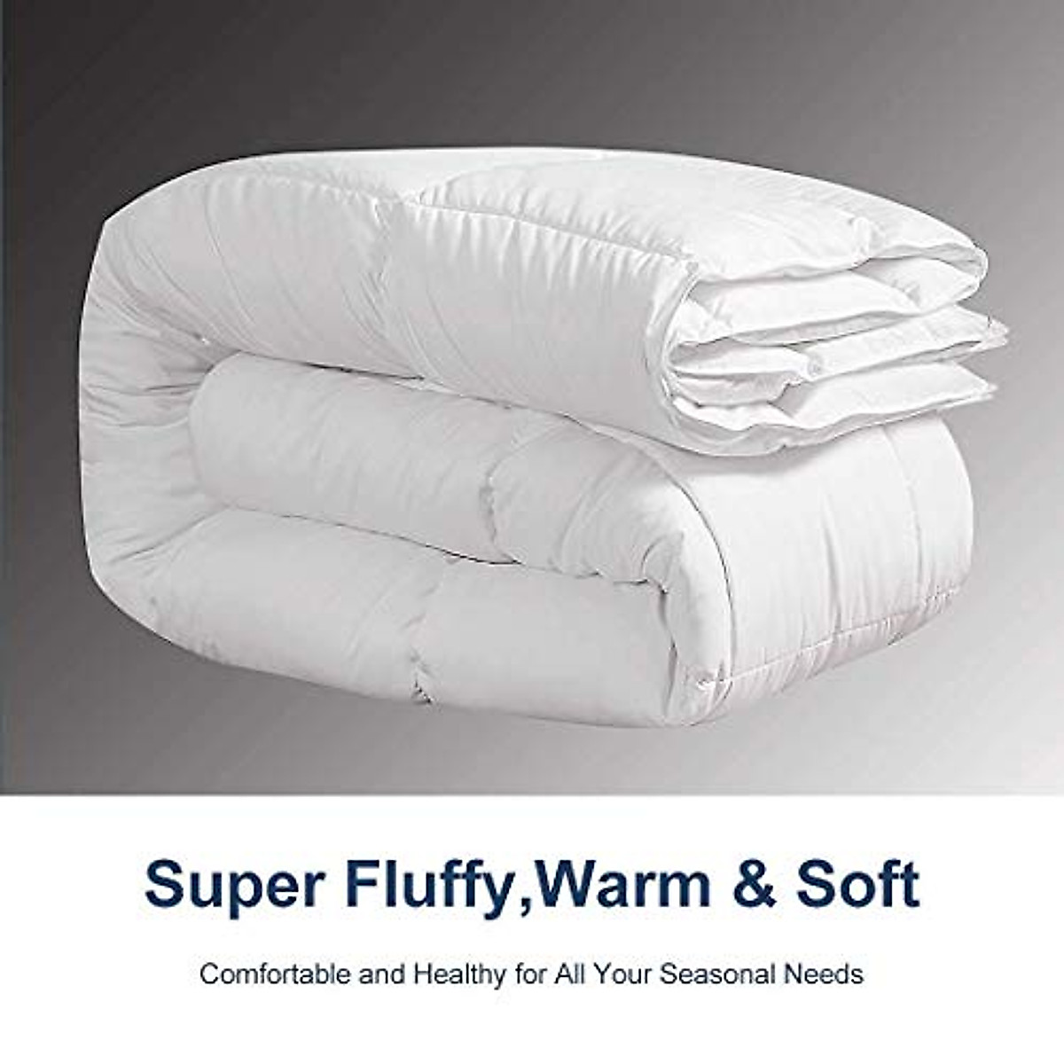 ACCURATEX Duvet Insert King Comforter - Fluffy Down Alternative Fill Hotel Collection Comforter for King Bed,Lightweight Soft All Season Duvet Insert with Corner Tabs - Machine Washable,White,104x90