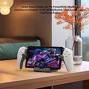 Handheld Game Console Holder Tablets Stand,Tablet Stand for Playstation Portal/for Rog Ally/for Legion Go Game Machine Tablet Stand Holder Accessories (Black)