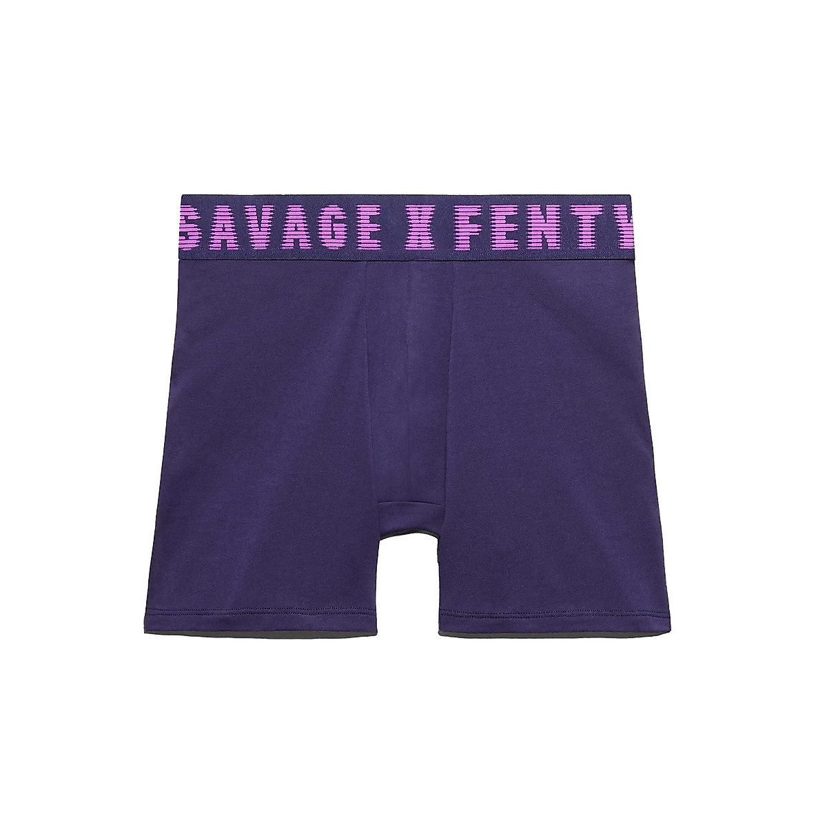 Savage X Fenty, Men's, Boxer Briefs, Matte logo elastic waistband, Front contour pouch, Cotton, Navy Blue, L