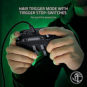 Razer Wolverine V2 Chroma Wired Gaming Pro Controller for Xbox Series X|S, Xbox One, PC: RGB Lighting - Remappable Buttons & Triggers - Mecha-Tactile Buttons & D-Pad - Trigger Stop-Switches - Black