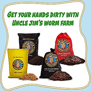 Uncle Jim's Worm Farm European Nightcrawlers Composting and Fishing Worms 1 Lb Pack