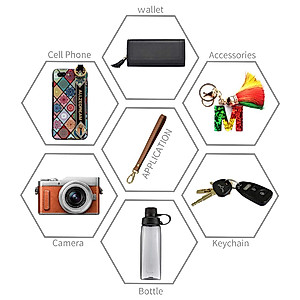 Allzedream Wristlet Strap Genuine Leather Replacement Clutch Purse Key Wrist Lanyard (Dark Brown)