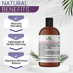 Dr Joe Lab Lauryl Glucoside Natural Surfactant - Surfactants for Soap Making, Lauryl Glucoside, DIY Shower Gel, Skin Care, Body and Face Wash, Plant Derived, Natural - 16 Oz