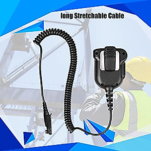 Ailunce HD1 Shoulder Speaker Microphone IP55 Anti-Splash 3.5mm Audio Jack Compatible with HD1 Retevis RT29 RT48 RB23 RT47 RB46 RT47V RT87 RT83 RT82 Walkie Talkie (1 Pack)