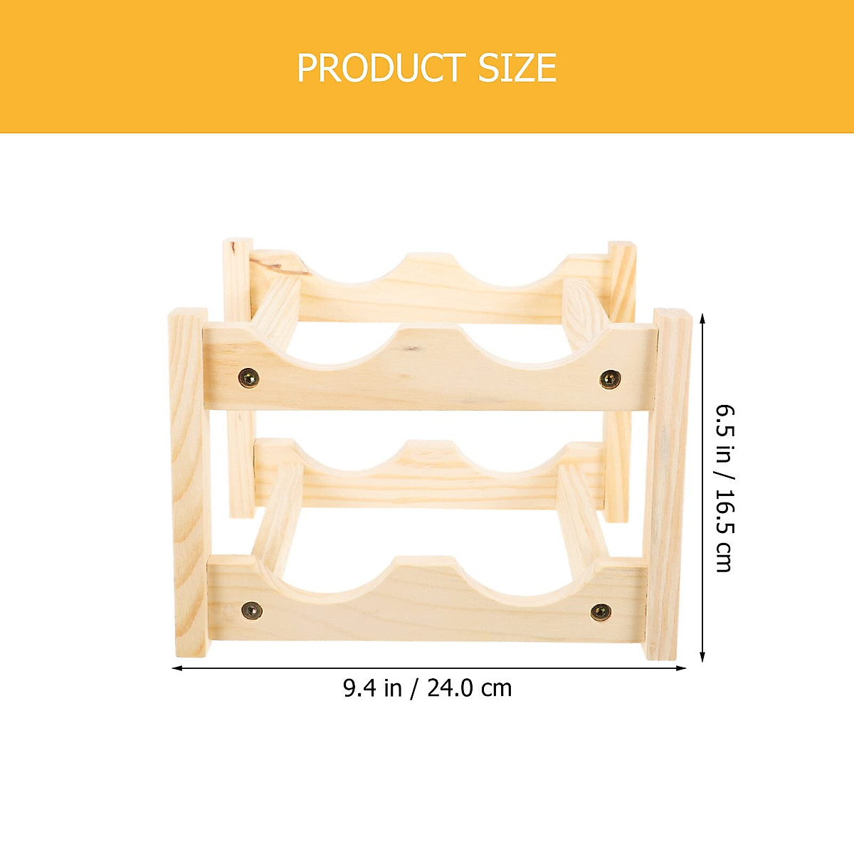 Yardwe Wooden Wine Bottle Rack countertops for Kitchen Counter Tops for Kitchens Wine Storage Holder Wine Bottle Holder Stand Small Display Stand Corner Cabinet Wine Storage Shelf