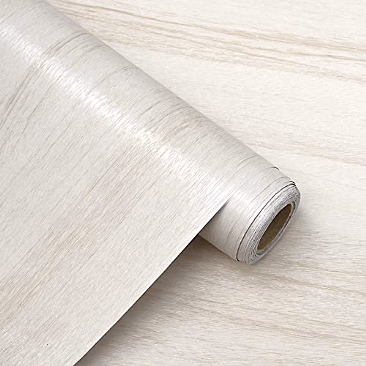 Yinhua 15.7"×394" Cream Wood Contact Paper Peel and Stick Wallpaper, Wood Grain Contact Paper for Cabinets Countertops Shelves Walls, Self Adhesive Wall Paper Sticker Pull and Stick Waterproof