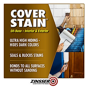 Rust-Oleum 3554 Zinsser High Hide Cover Stain Primer and Sealer, White 32 Fl Oz (Pack of 1)