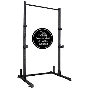 papababe Power Rack Power Cage Workout Station Home Gym for Weightlifting Bodybuilding and Strength Training (800LB Capacity +2 Extra J-Hooks)