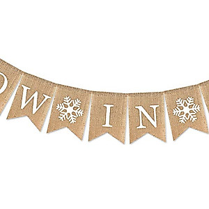 7-gost Burlap Snow in Love Banner Winter Wedding Shower Bridal Shower Garland Decoration