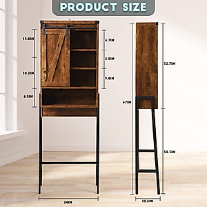 Homajor Over The Toilet Storage Cabinet,Over Toilet Bathroom Organizer,Above Toilet Storage Cabinet,Bathroom Storage Cabinet Over Toilet,with Adjustable Shelf,Sliding Door(White)