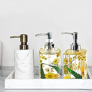 Dispenser Pump Bottle Resin Mold Kit, 1pcs Silicone Bottle Mold with 6pcs Pump Dispenser for Soap,Shampoo,Lotions and Creams, Pump Bottles Mold for Hand Sanitizer, Conditioner, Home Decor(Square)