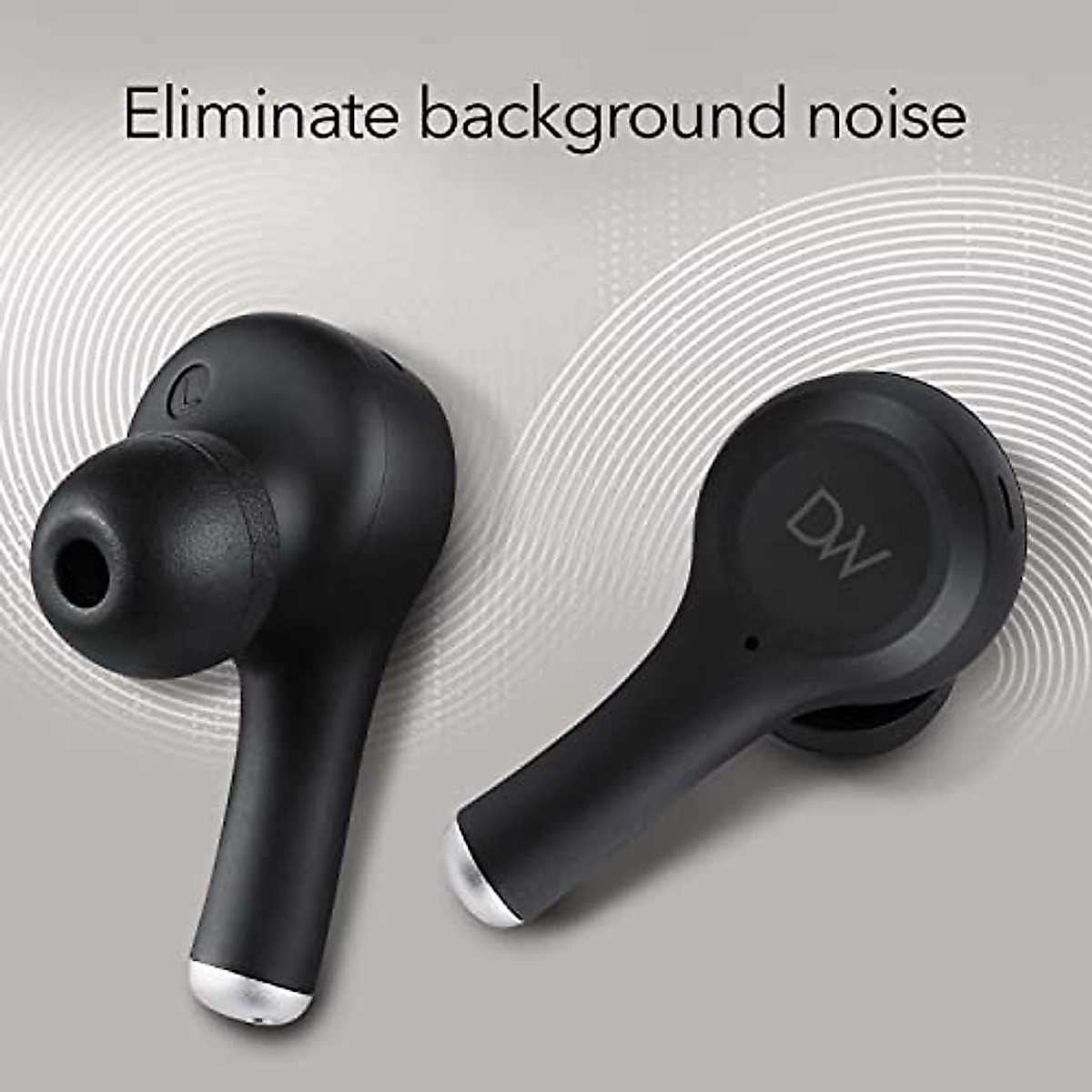 Dartwood Active Noise-Canceling Wireless Dartpods+ True Wireless Bluetooth Headphones (Black)