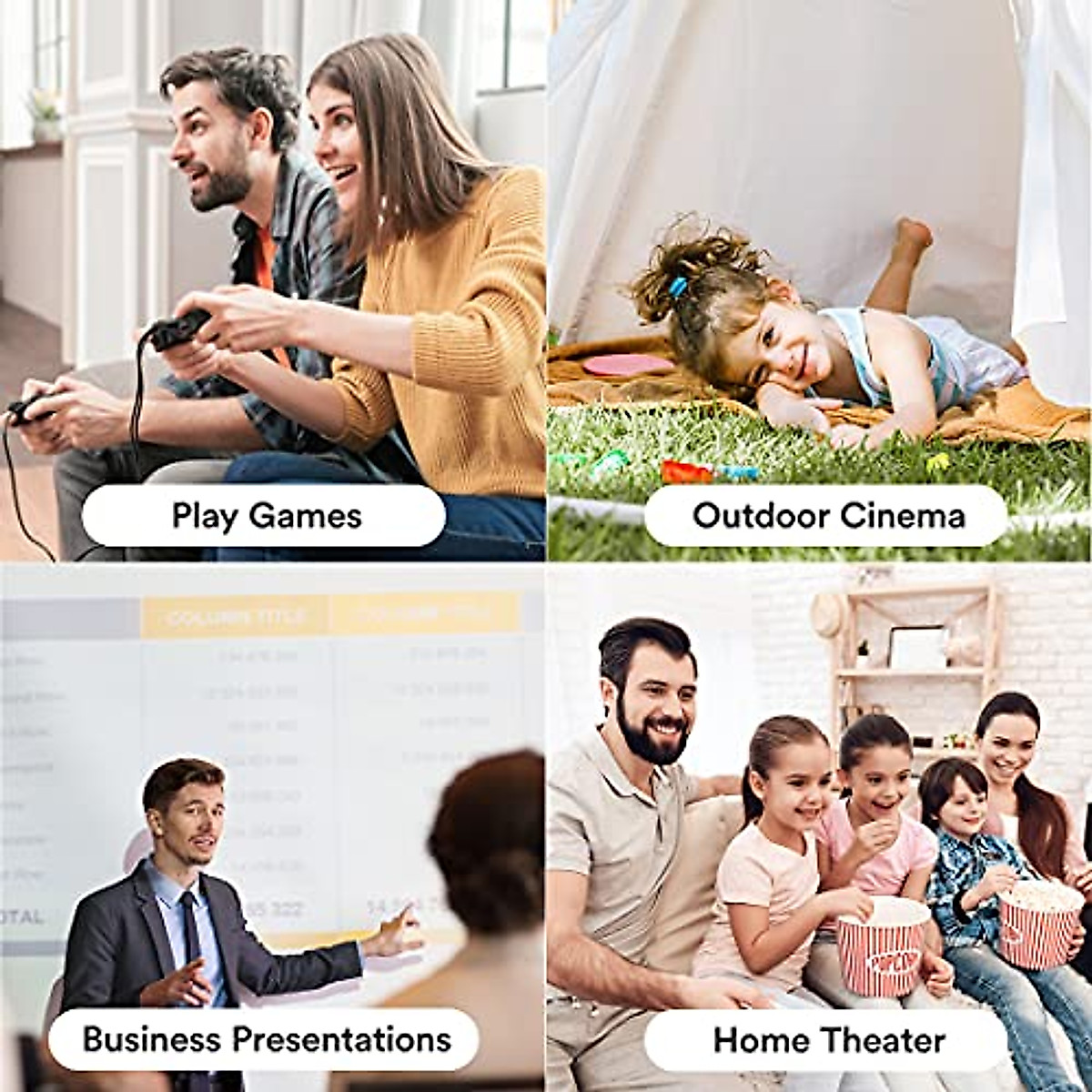 Core Innovations CPJ720BLBY LCD Projector - 16:9 - Portable - Black,4.1"x8.7"x6.7"