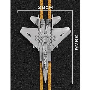 SEMKY Military F-15 Eagle Fighter Jet Air Force Building Block Set (262 Pieces) Toys Gifts for Military Fans and Kid