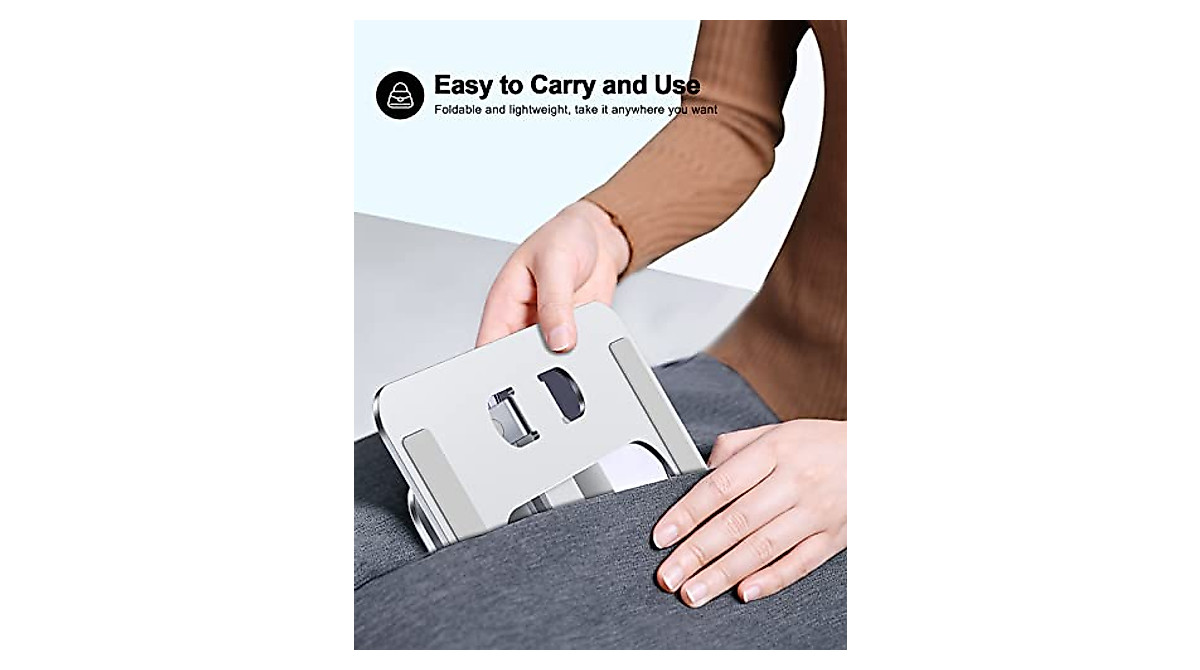 RIWUCT Ergonomic Foldable Laptop Stand - Adjustable Riser