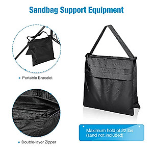 Photo Backdrop Stand, Photography Backdrop Stand, 10Ft Adjustable Background Stand Kit for Studio, Parties, Wedding, with 4 Crossbars, 4 Backdrop Clamps, 2 Sandbags, and Carrying Bag