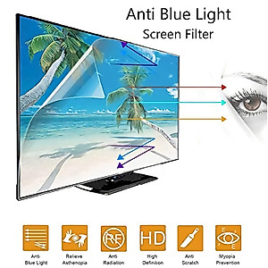 WLWLEO Anti Blue Light TV Screen Protector for 46-55 inch Display,Filtering Out Blue Light, Frosted Anti Glare Eye Protection Film Compatible with Sharp/Sony/Samsung/Hisense etc LCD Screen,49 inch