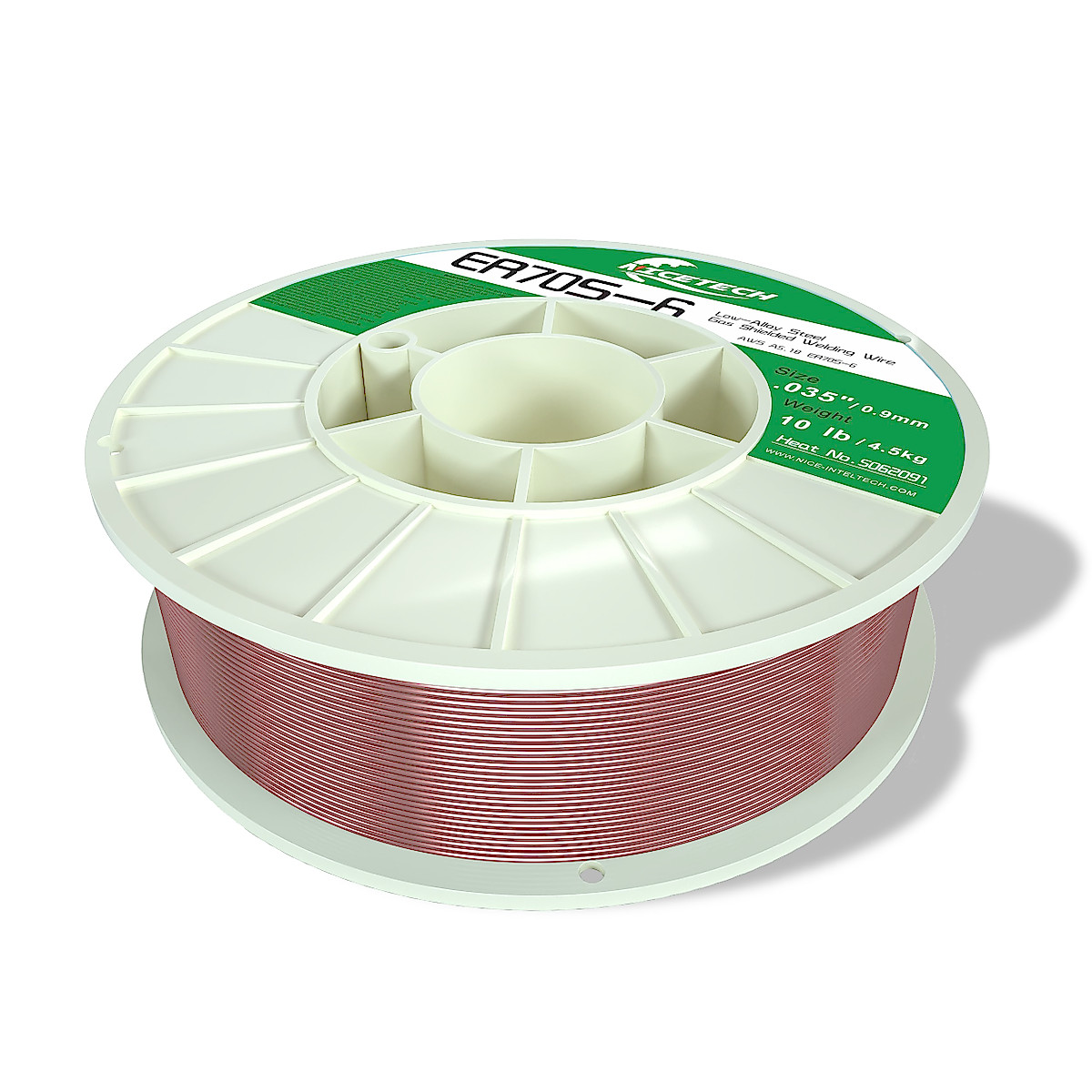 NICETECH, MIG Solid Welding Wire, Carbon Steel, ER70S-6 .035-Diameter, 10 Pounds Spool, Package of 1